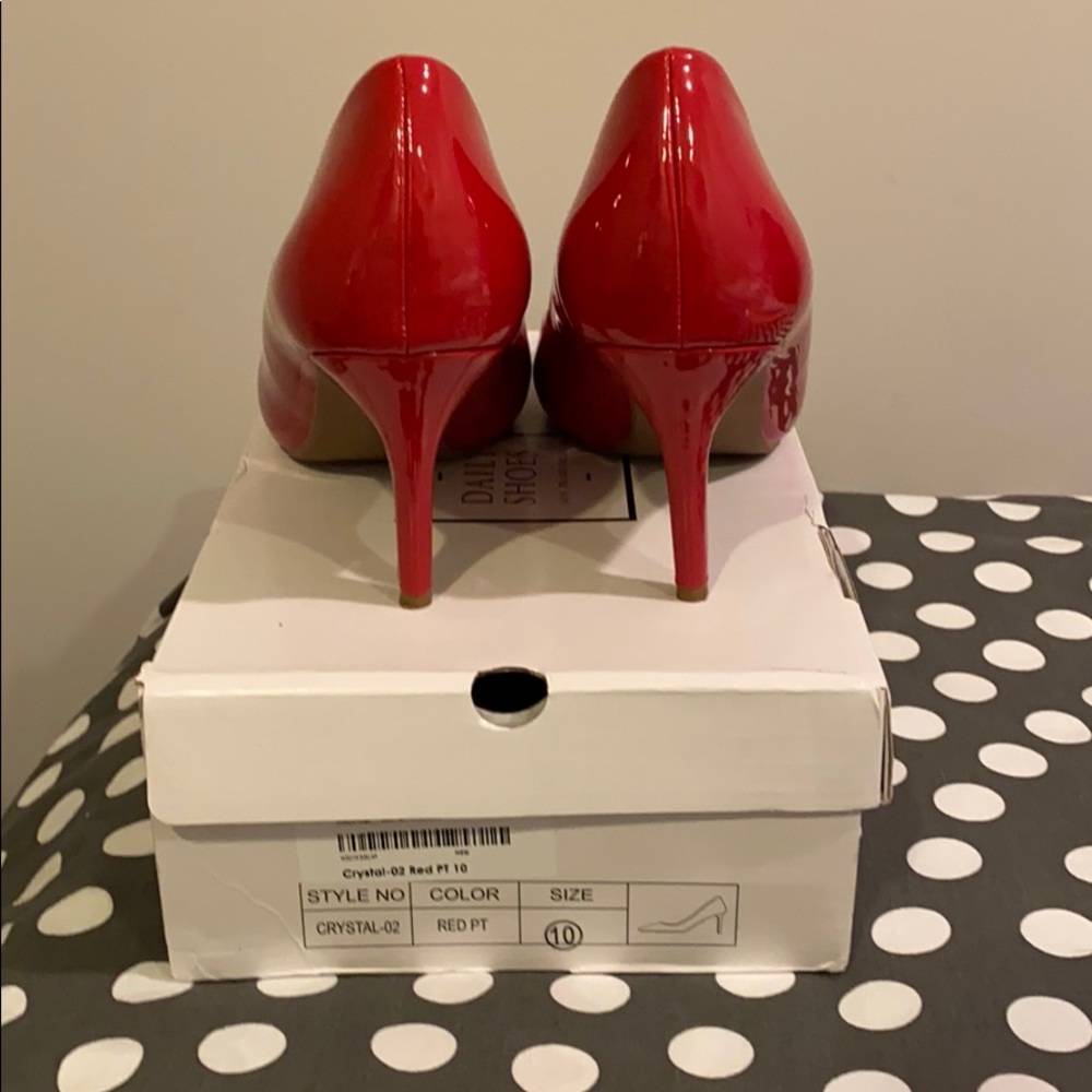 Red Patent Pumps - Gem